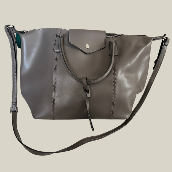 Emma & Sophia | Bags | Emma Sophia Tote Bag With Zipper Gray 29dy8 ...